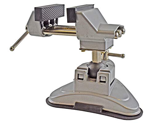 Yost Tools Yost V-275 Portable Vacuum Base Vise, Pivots Multi-Angle, 2.75” Jaw Width, (1 Pack), Silver