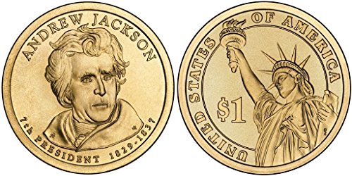 2008 P Andrew Jackson, 25-coin Bankroll of Presidential Dollars Uncirculated