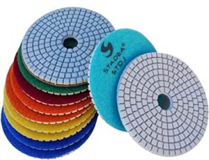 4 inch diamond concrete polishing pads - granite marble stone polishing 8 pcs set by stadea