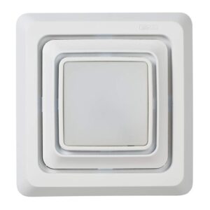 broan-nutone fg600s led lighted grille upgrade for bathroom ventilation fans, easy installation , diy, white, square