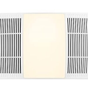 Broan-NuTone FG80HBS Heater Ventilation Grille/Cover with Dimmable LED and Color Adjustable CCT Lighting, for Bathroom Fans, 80 CFM