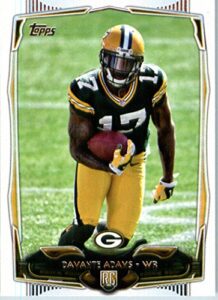 2014 topps nfl football card #337 davante adams green bay packers rookie card