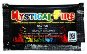 mystical fire flame colorant vibrant long-lasting pulsating flame color changer for indoor or outdoor use 0.882 oz packets 12 pack