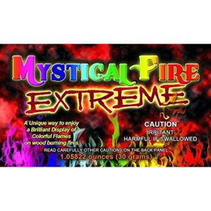 mystical fire extreme color changing flames for wood burning fire pits, campfires (24 packets)