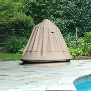 Budge P9A01PM1 English Garden Chiminea Cover Heavy Duty and Waterproof, 22" Diameter x 38" Drop, Tan Tweed