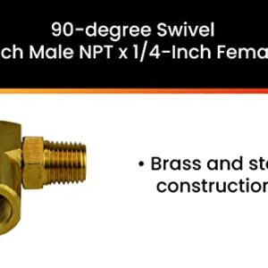 Hot Max 28085 90-degree Swivel 1/4-Inch Male NPT x 1/4-Inch Female NPT