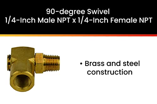 Hot Max 28085 90-degree Swivel 1/4-Inch Male NPT x 1/4-Inch Female NPT