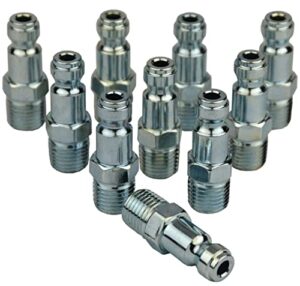 hot max 28130 tru-flate 1/4-inch x 1/4-inch male npt plug, 10-pack