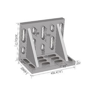 hhip 3402-0340 16 x 12 x 9" giant slotted angle plate