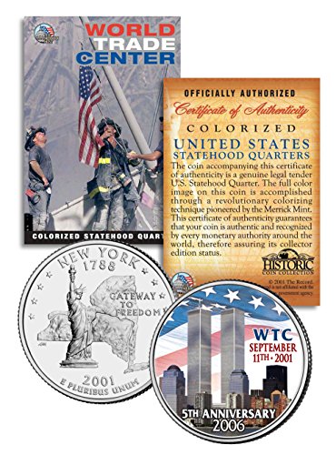 WORLD TRADE CENTER 5th Anniversary 9/11 New York State Quarter U.S. Coin WTC