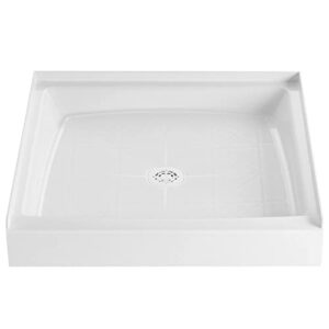 proflo pfsb3434wh proflo pfsb3434 morenci 34" x 34" square shower base with single threshold and center drain