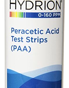 MicroEssential PAA160 Peracetic Acid Test Strips 0-160 PPM