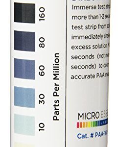 MicroEssential PAA160 Peracetic Acid Test Strips 0-160 PPM