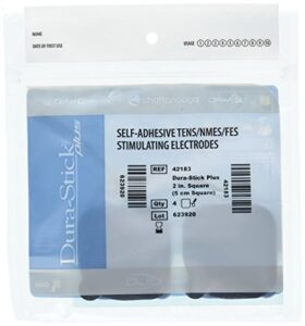 chattanooga dura-stick plus self adhesive electrodes, 2" x 2" square, pack of 10