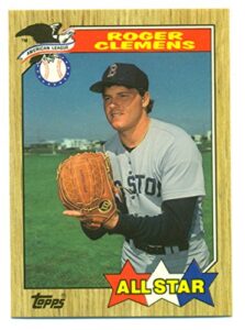 1987 topps tiffany roger clemens all-star #614 bv $6 - boston red sox - baseball card