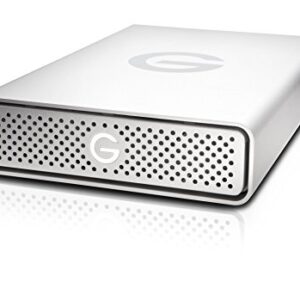 G-Technology 4TB G-DRIVE USB 3.0 Desktop External Hard Drive, Silver - Compact, High-Performance Storage - 0G03594-1