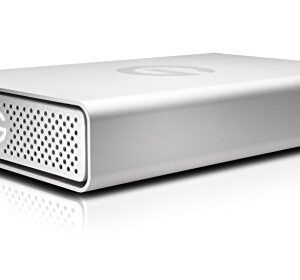 G-Technology 4TB G-DRIVE USB 3.0 Desktop External Hard Drive, Silver - Compact, High-Performance Storage - 0G03594-1