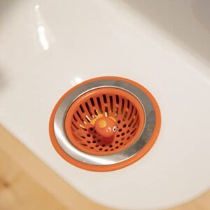 MSC International - 77019 MSC International Joie Splash Kitchen Sink Strainer Basket, Fish, Orange