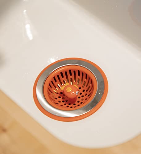 MSC International - 77019 MSC International Joie Splash Kitchen Sink Strainer Basket, Fish, Orange