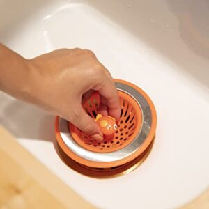 MSC International - 77019 MSC International Joie Splash Kitchen Sink Strainer Basket, Fish, Orange