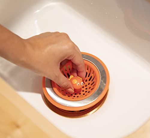 MSC International - 77019 MSC International Joie Splash Kitchen Sink Strainer Basket, Fish, Orange