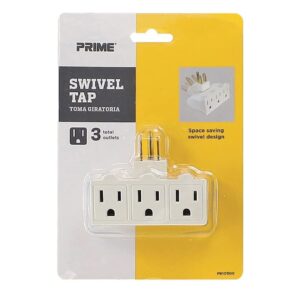 pb101100 3 outlet white swivel power tap