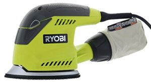 ryobi cfs1503gk compact corner cat 12,500 opm 1.2 amp corded orbital finishing sander w/ 10 pads and carrying case