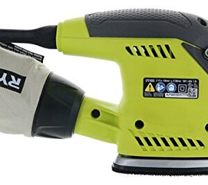 Ryobi CFS1503GK Compact Corner Cat 12,500 OPM 1.2 Amp Corded Orbital Finishing Sander w/ 10 Pads and Carrying Case