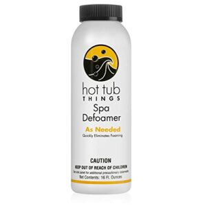 hot tub things defoamer 16 ounce - instantly removes foam from spa water