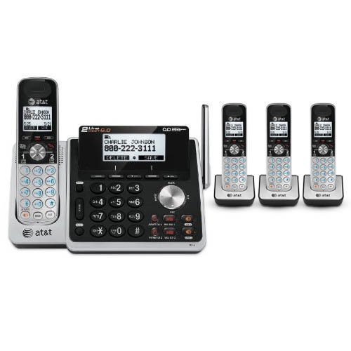 AT&T TL88102 + (3) TL88002 4 Handset Cordless Phone (2 Line) DECT 6.0