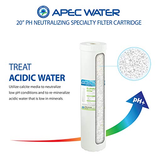 APEC Water Systems FI-PHPLUS20-BB 20” Whole House Alkaline Calcium Mineral Replacement Water Filter pH+