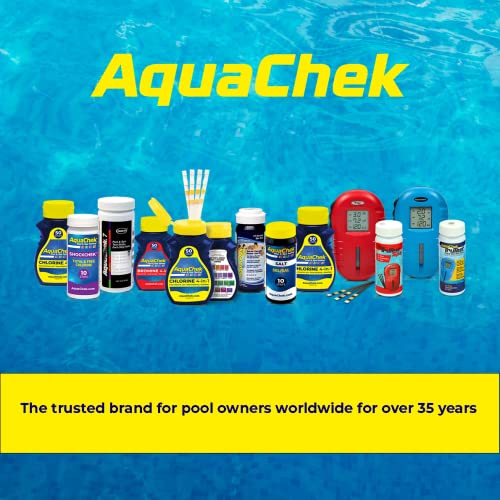 AquaChek Salt System Test Kit - for Pools and Spas - Salt Water Pool Test Strips for Sodium Chloride - Test Kit Includes Yellow 4-Way (25 Strips Each) and White Salt Test Strips (10 Strips Each)