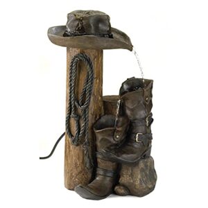 smart living company wild western water fountain, multi colour