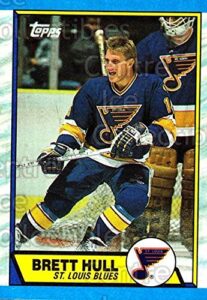 (ci) brett hull hockey card 1989-90 topps (base) 186 brett hull