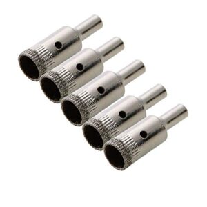 1/2" inch diamond drill bit hole saw for tile glass marble granite fiberglass ceramic tool (5 pack)