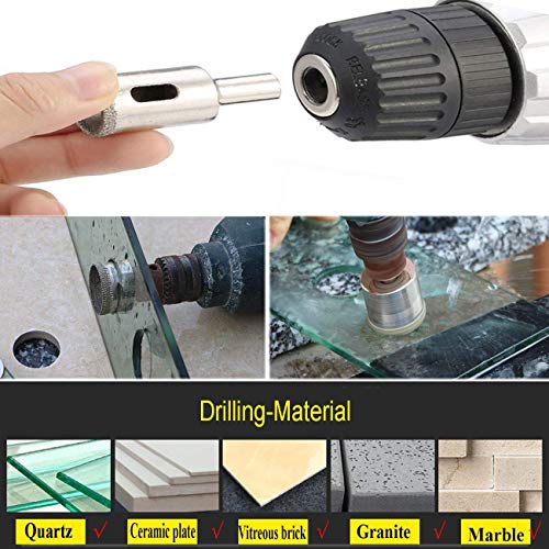 1/2" Inch Diamond Drill Bit Hole Saw for Tile Glass Marble Granite Fiberglass Ceramic Tool (5 Pack)