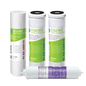 apec water systems filter-set-esph high capacity replacement filter set for essence series alkaline reverse osmosis water filter system stage 1-3&6