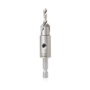 Amana Tool - 55276 Replacement Carbide Tipped Countersink with Slow Spiral HSS M2 Drill Fo