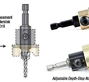 Amana Tool - 55276 Replacement Carbide Tipped Countersink with Slow Spiral HSS M2 Drill Fo