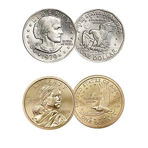 American Coin Treasures First 1979 Susan B. Anthony Dollar and 2000 First Sacagawea Dollar