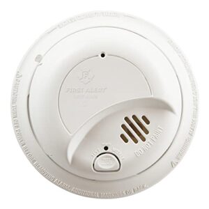 first alert 9120bff smoke detector, hardwired alarm with battery backup, white, 1-pack