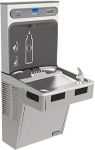 elkay ezh2o bottle filling station with single ada cooler, filtered 8 gph light gray