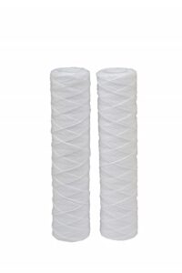 hdx hdx2sf4 string wound whole house water filter (2 pack): reduces sediment - 10 micron water filter