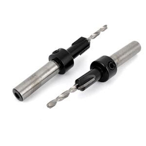 uxcell 2pcs hss 3mmx8mm screw drill bit countersink for wood working boring