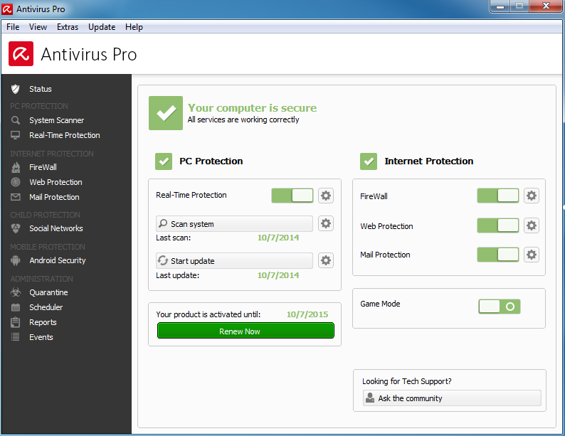 Avira Antivirus Pro - 1User (3 PC)/2Years [Online Code]