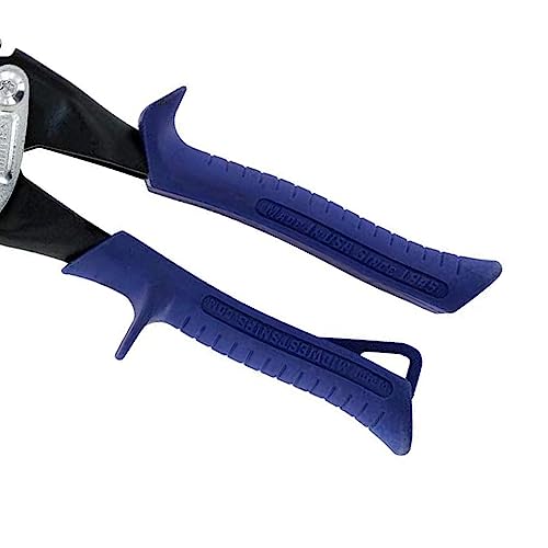 MIDWEST Bulldog Aviation Tin Snip - Straight Cut Regular Tin Cutting Shears with Forged Blade & KUSH'N-POWER Comfort Grips - MWT-6716B