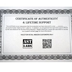 AST Labs Butt Set Line Cord Angled Bed of Nails (ABN) Alligator Clip & RJ11 to Ring Terminal for Fluke TS52 TS44 TS42 etc. (1.5M / 59″)