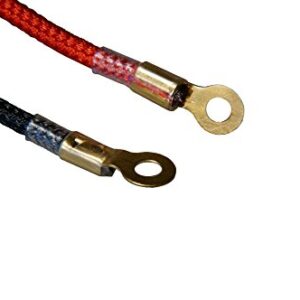 AST Labs Butt Set Line Cord Angled Bed of Nails (ABN) Alligator Clip & RJ11 to Ring Terminal for Fluke TS52 TS44 TS42 etc. (1.5M / 59″)