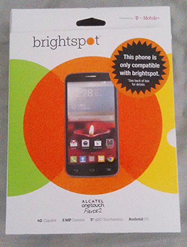 BrightSpot ALCATEL ONETOUCH Fierce 2 7040T 5" qHD Display Touch Screen 4G Capable Android 4.4 Powered By T-Mobile