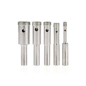 neiko 00823a diamond grit hole saw drill bit set, 5 piece | 5/32” – ½”